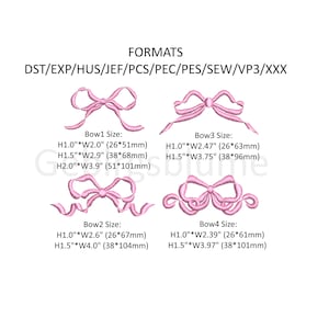 Mini Bow Embroidery Design Vintage Bow - Etsy