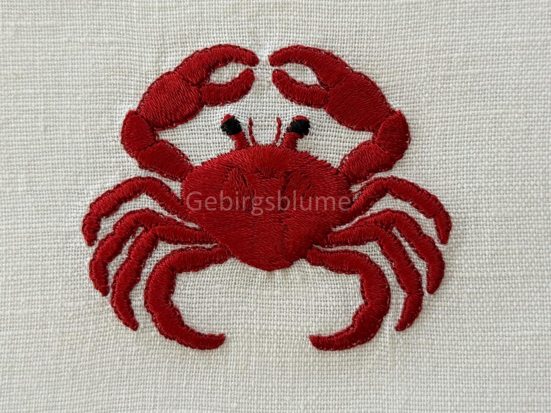 Crab Machine Embroidery Design Size H1.99*w2.34in - Etsy