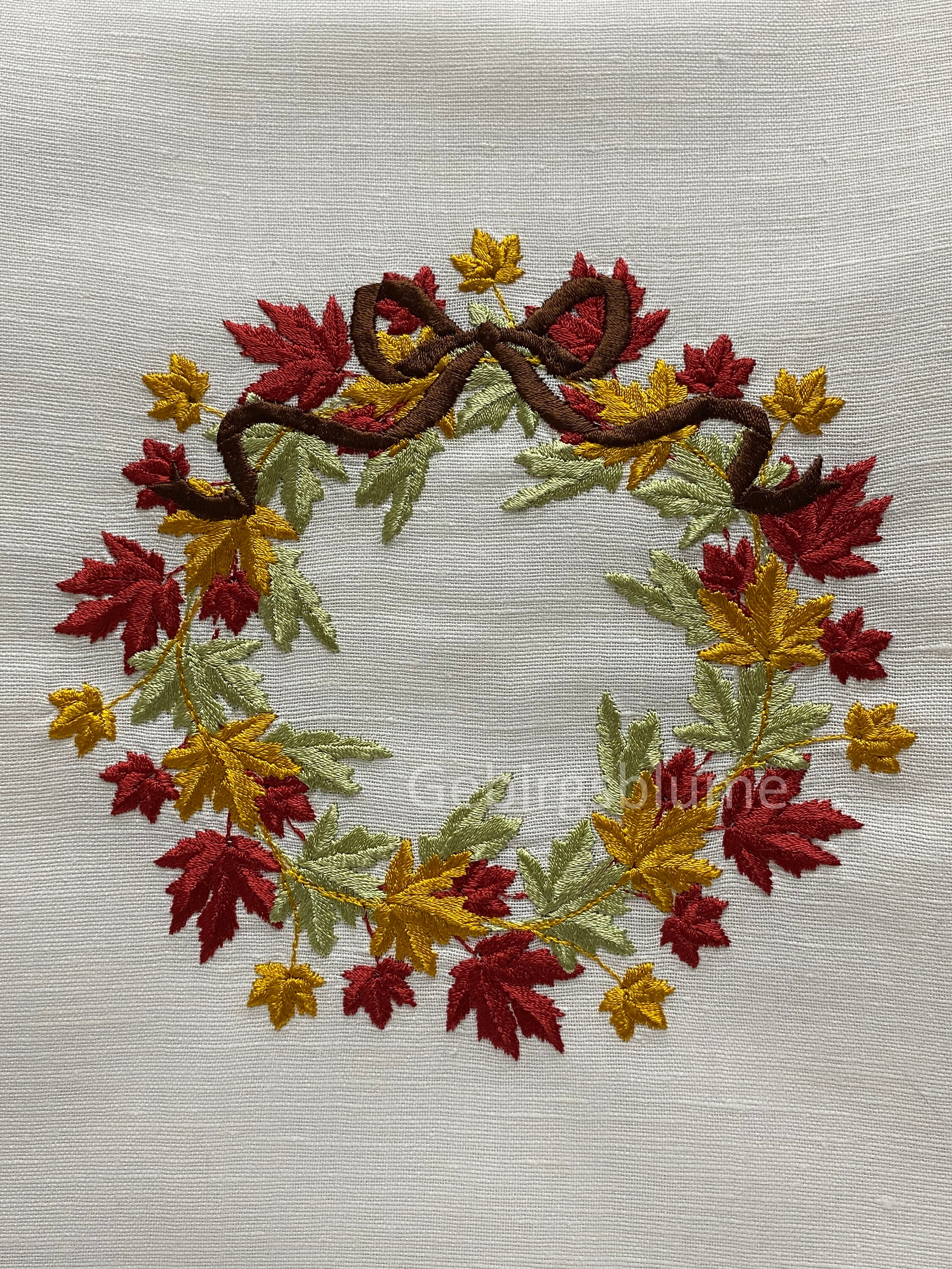 Wreath Machine Embroidery Design Maple Wreath ONE Size H6.36*w6.31in - Etsy