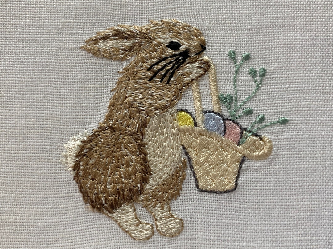 Easter Rabbit Machine Embroidery Design for Hoop 4*4 Size H2.24*w2.35in ...