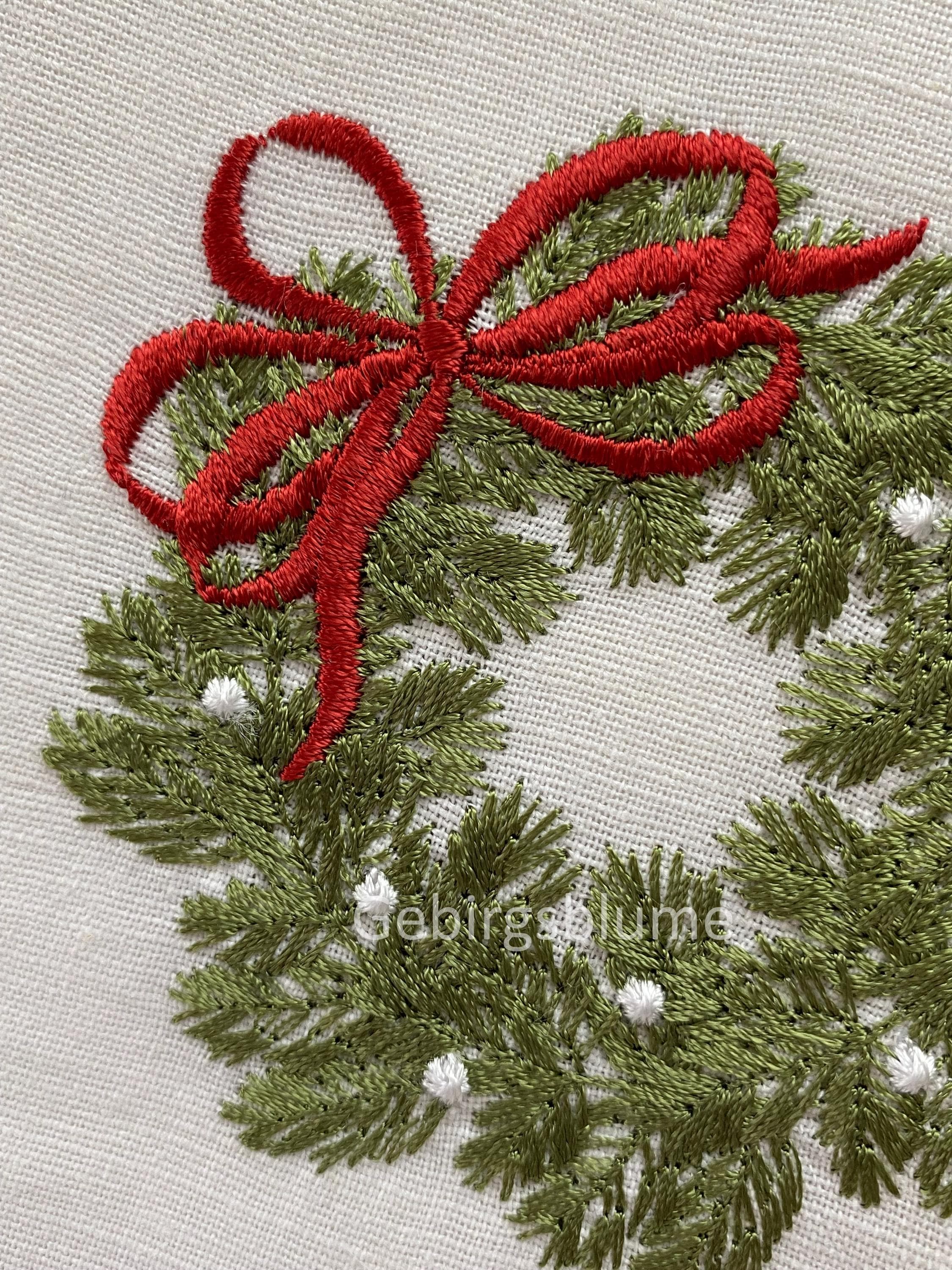 Wreath Machine Embroidery Design ONE Size H3.55"*w3.65in - Etsy