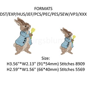 Easter Bunny Embroidery Design Peter Rabbit Machine Embroidery Design 2 ...
