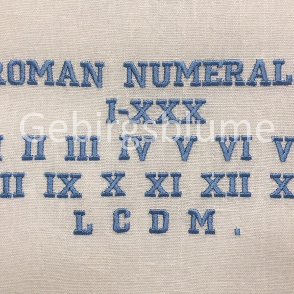 Embroidery Roman Numerals Designs - Etsy