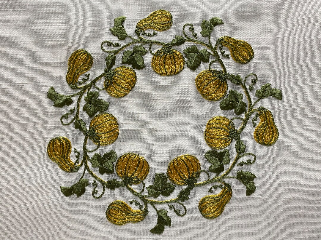 Fall Wreath Machine Embroidery Design Autumn Machine Embroidery Designs ...