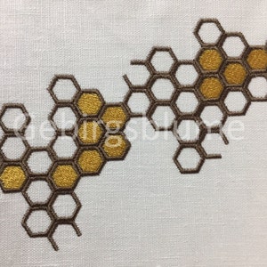 Honeycomb Embroidery Design Bee Honeycomb Embroidery File - Etsy