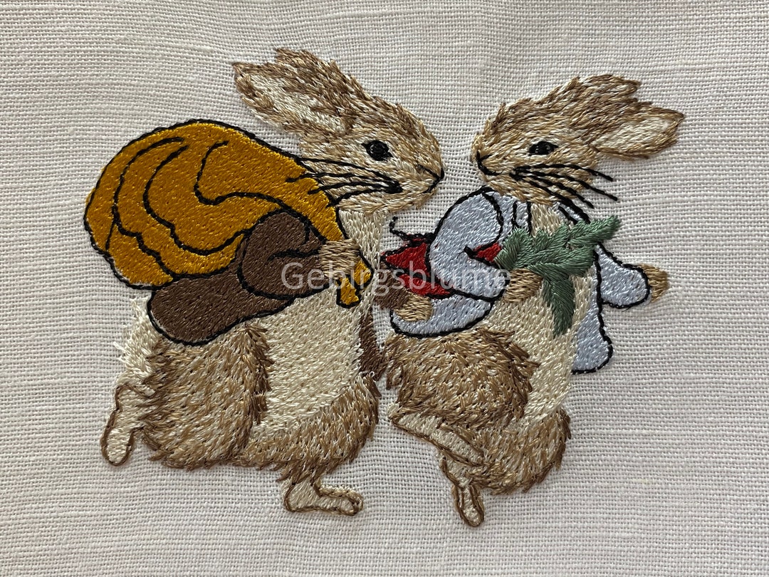 Rabbit Machine Embroidery Design ONE Size H2.92*w3.60in - Etsy