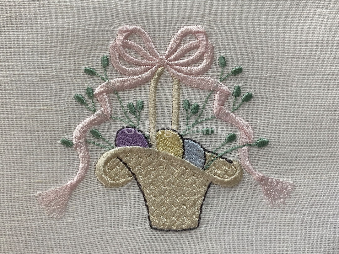 Easter Basket Embroidery Design Machine Embroidery Design for 4*4 Hoop ...