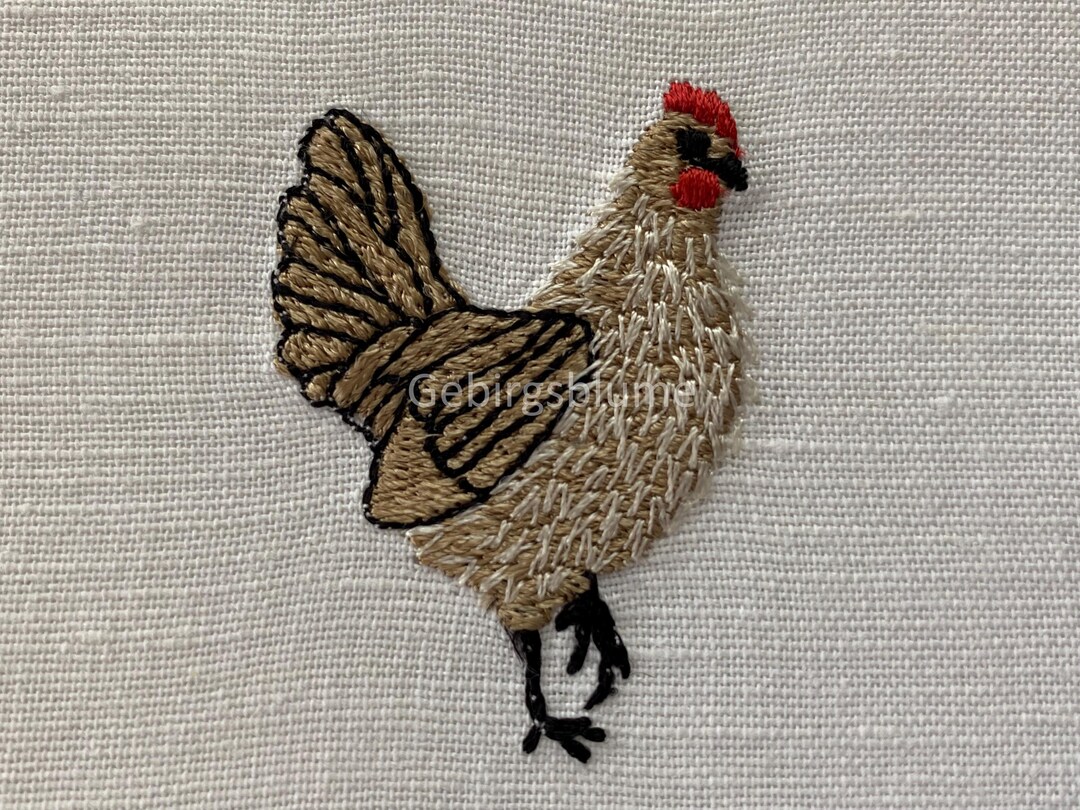 Mini Chicken Machine Embroidery Design Size H2.04*w1.42in - Etsy
