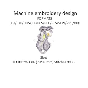 Ellie Rabbit Machine Embroidery Design Collection Lavender Rabbit Size ...