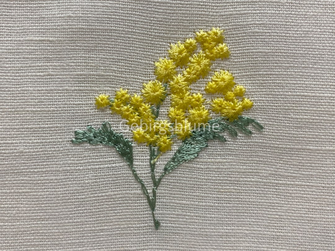 Mimosa Machine Embroidery Design Instant Download Digital File Size H2 ...