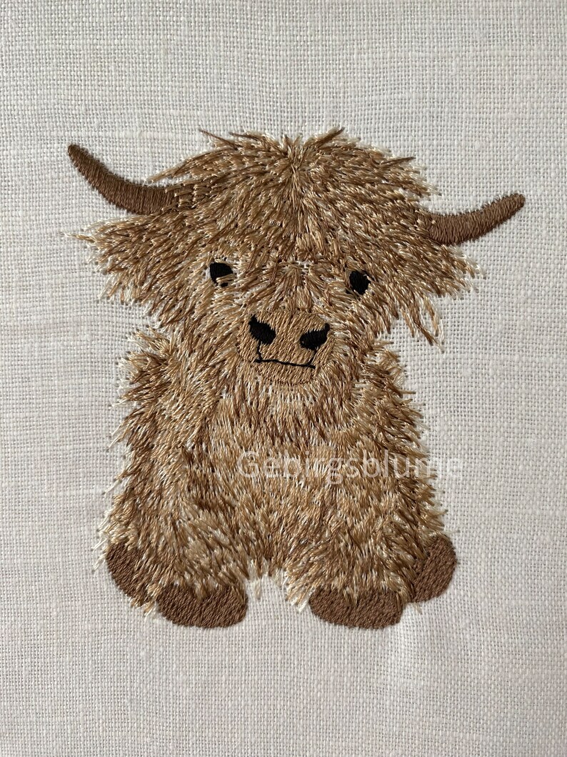 Scottish Highland Cow Embroidery Design Machine Embroidery - Etsy UK