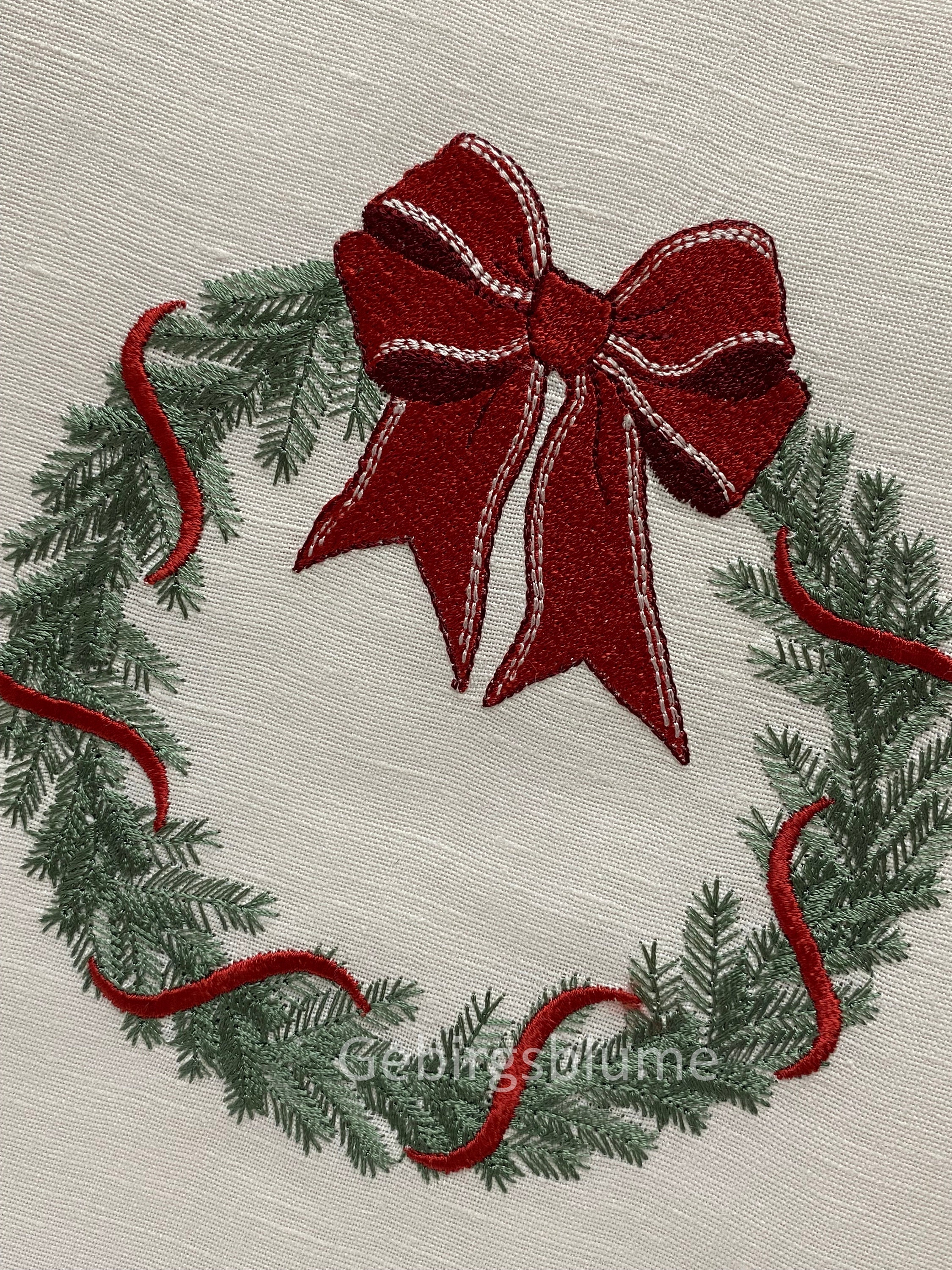 Wreath Machine Embroidery Design ONE Size H6.01"*w5.67in - Etsy