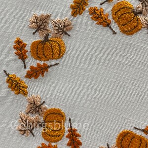 Fall Wreath Embroidery Design Autumn Machine Embroidery Designs 5 Sizes ...