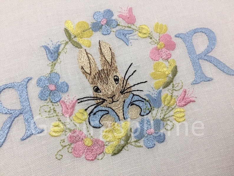 Bunny Embroidery Design Peter Rabbit Embroidery Monogram Font - Etsy