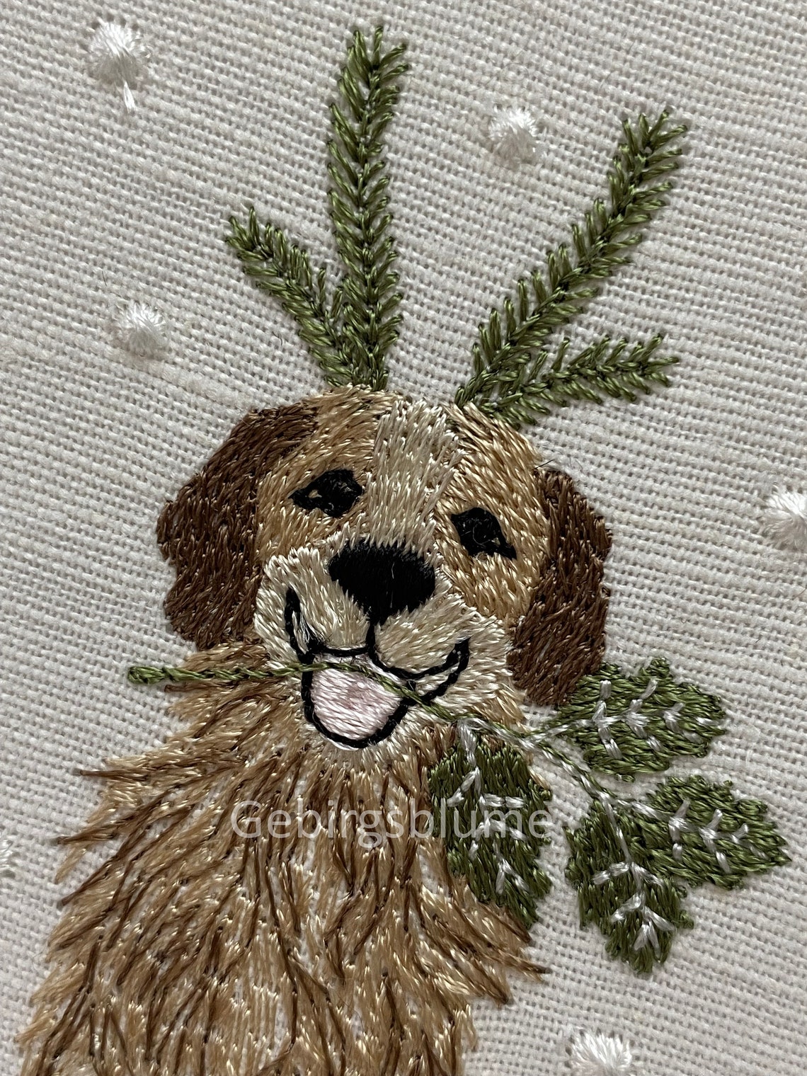 Christmas Embroidery Design Dog Machine Embroidery Design Instant ...