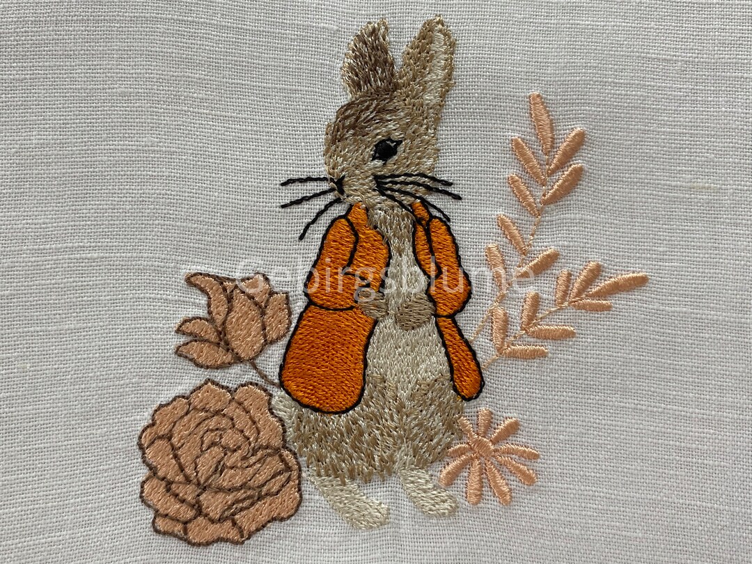 Rabbit Machine Embroidery Design - Etsy