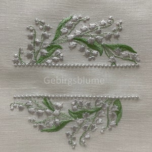 Split Wreath Machine Embroidery Design Lily of the Valley Embroidery ...