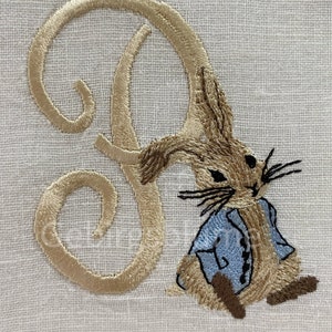 Peter Rabbit Alphabet Machine Embroidery Font One Size H3.6 Inch 26 ...