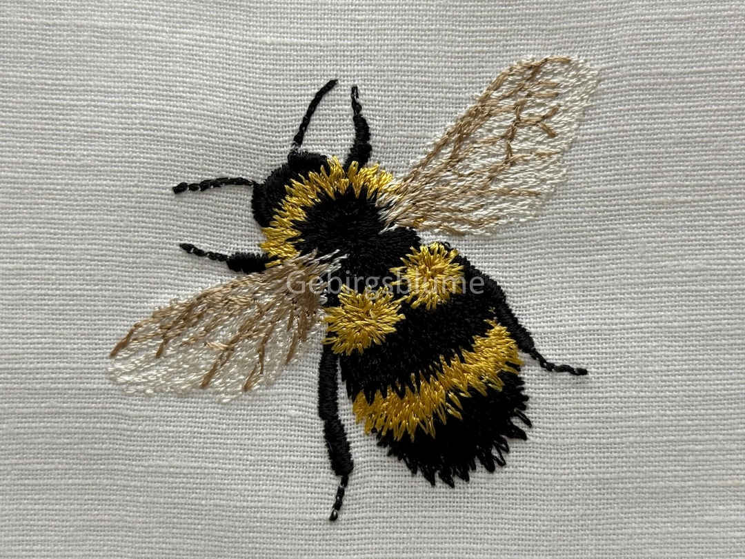 Bee Machine Embroidery Design Size H2.52*w2.74in - Etsy