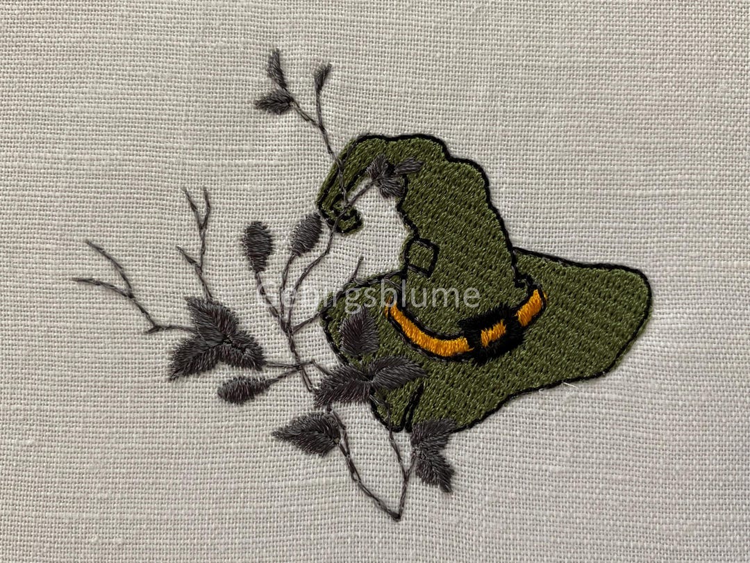 Halloween Witch Hat Machine Embroidery Design Size H2.66*w3.23 ...