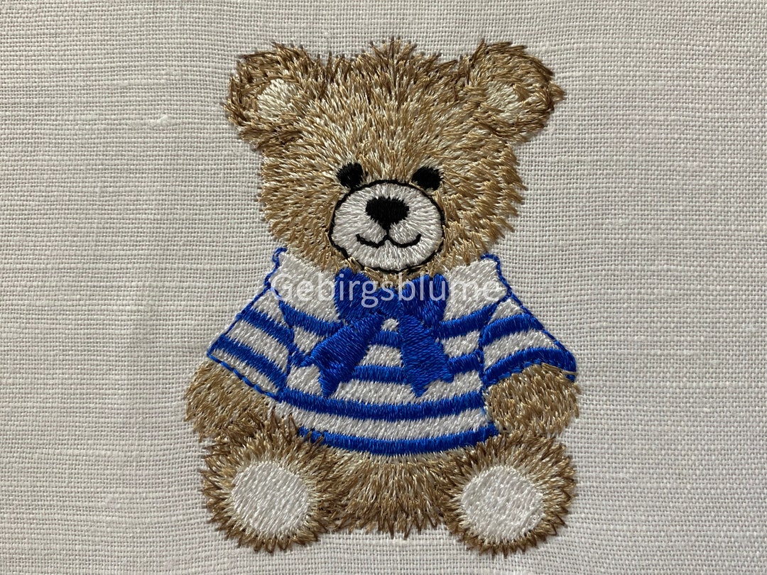 Bear Machine Embroidery Design Sailor Embroidery - Etsy