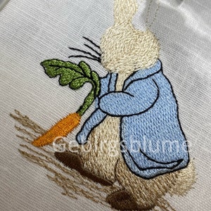 Easter Bunny Embroidery Design Peter Rabbit Machine Embroidery Design ...