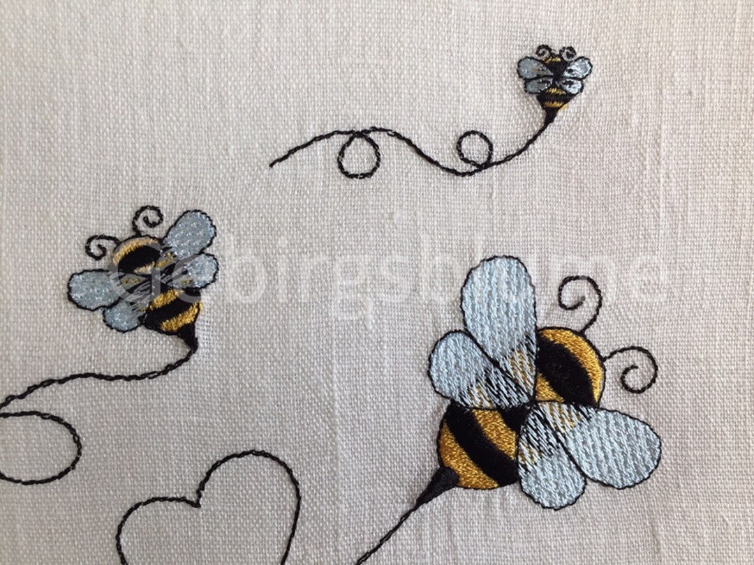 Mini Bee Embroidery Design Machine Embroidery - Etsy