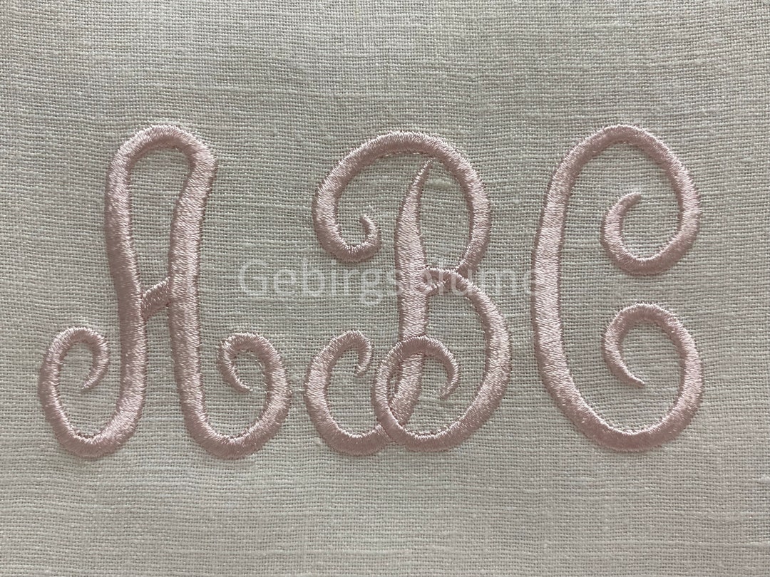 Alphabet Machine Embroidery Font Monogram Embroidery Font One Size H3.6 ...