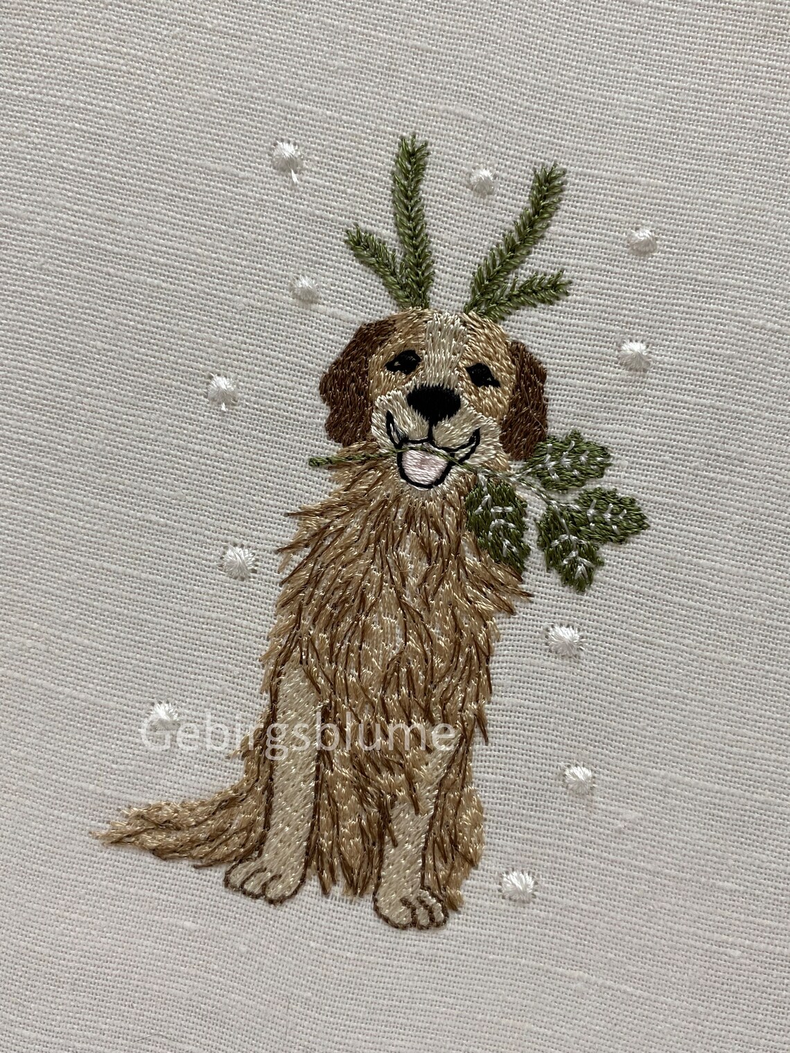 Christmas Embroidery Design Dog Machine Embroidery Design Instant ...