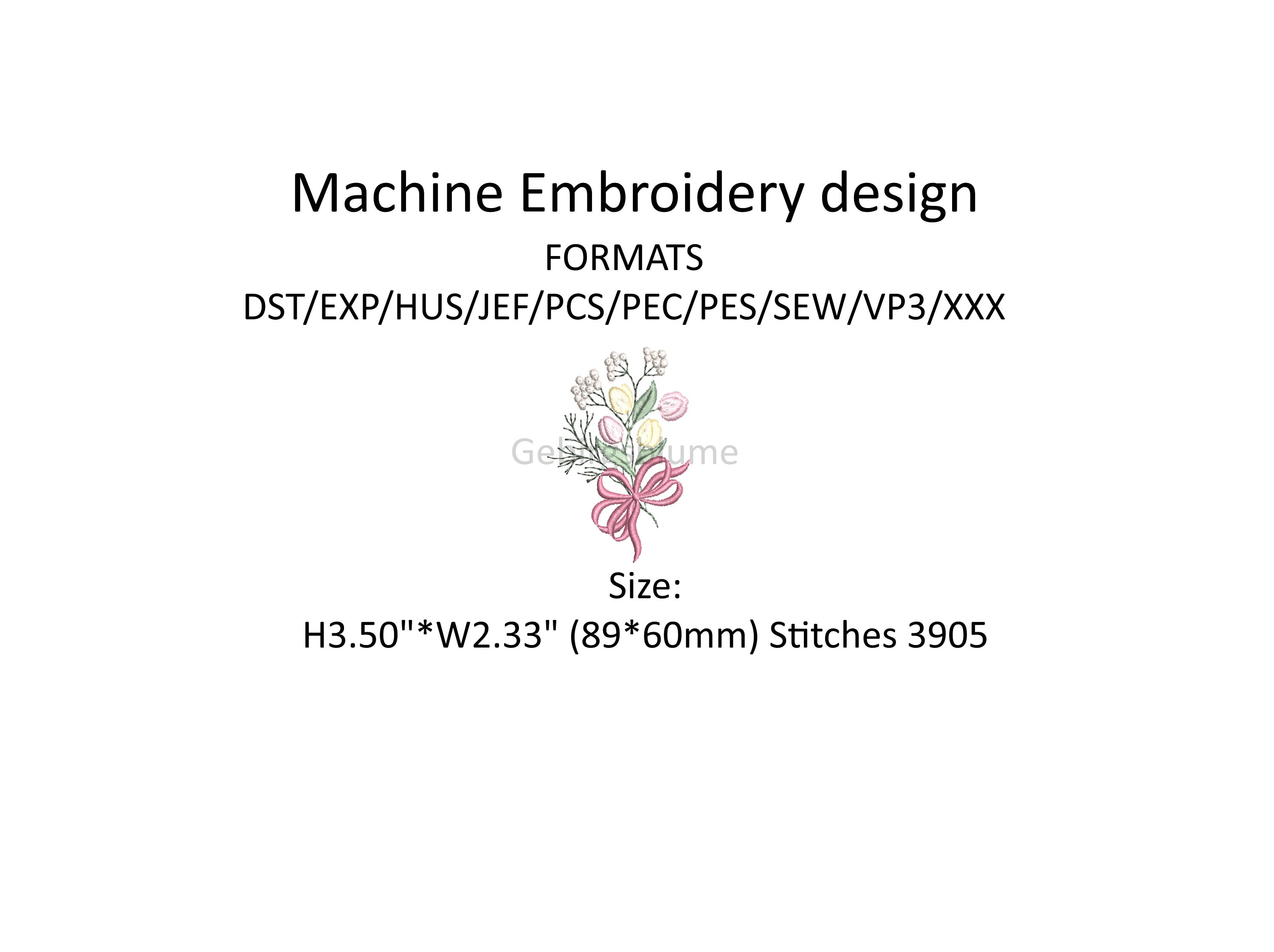 Tulip Machine Embroidery Design Flowers Embroidery Instant Download ...