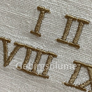 Roman Numerals Embroidery Font Instant Download 30 Numerals + 4 ...