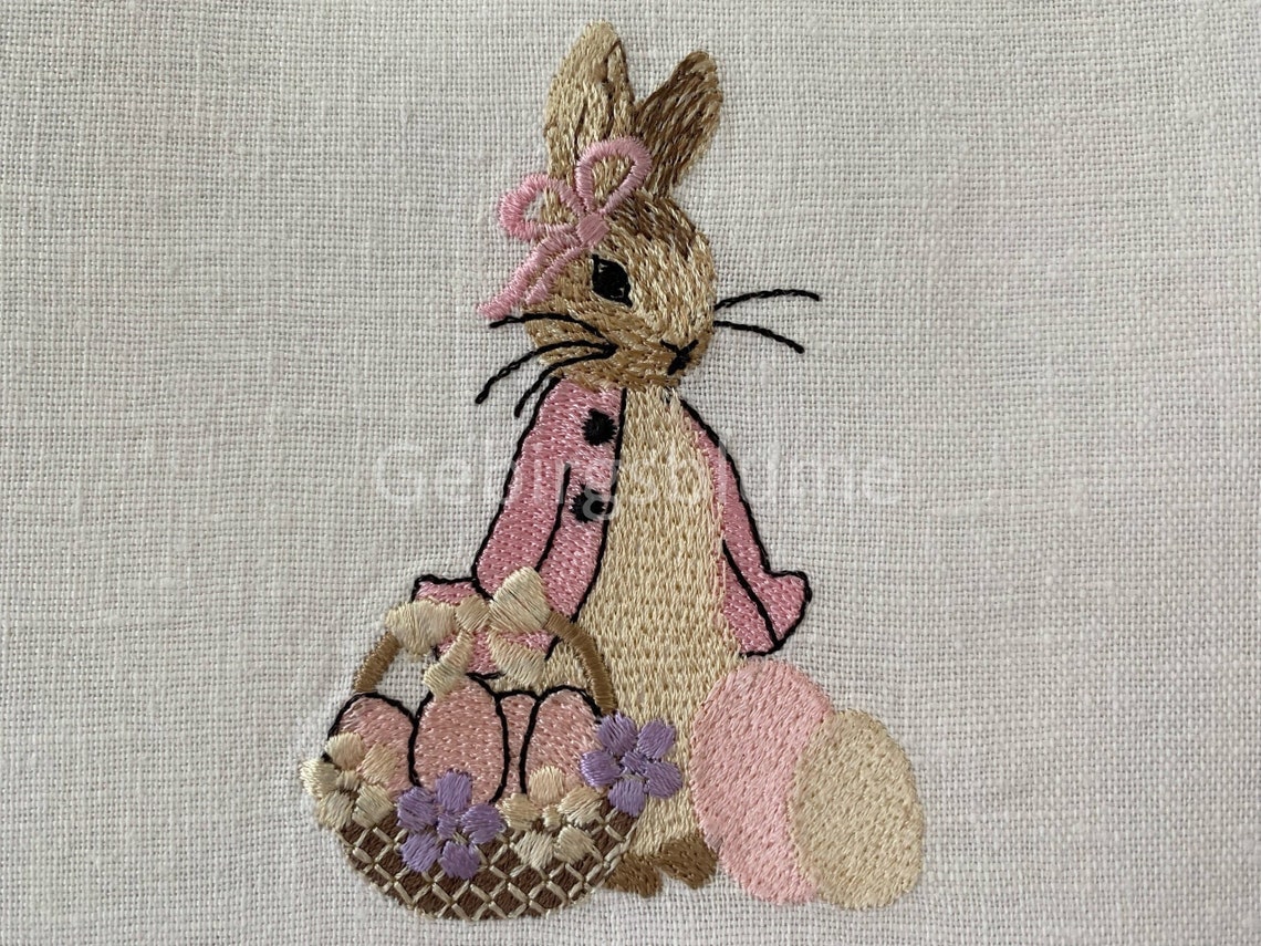 Easter Bunny Embroidery Design Peter Rabbit Machine Embroidery - Etsy