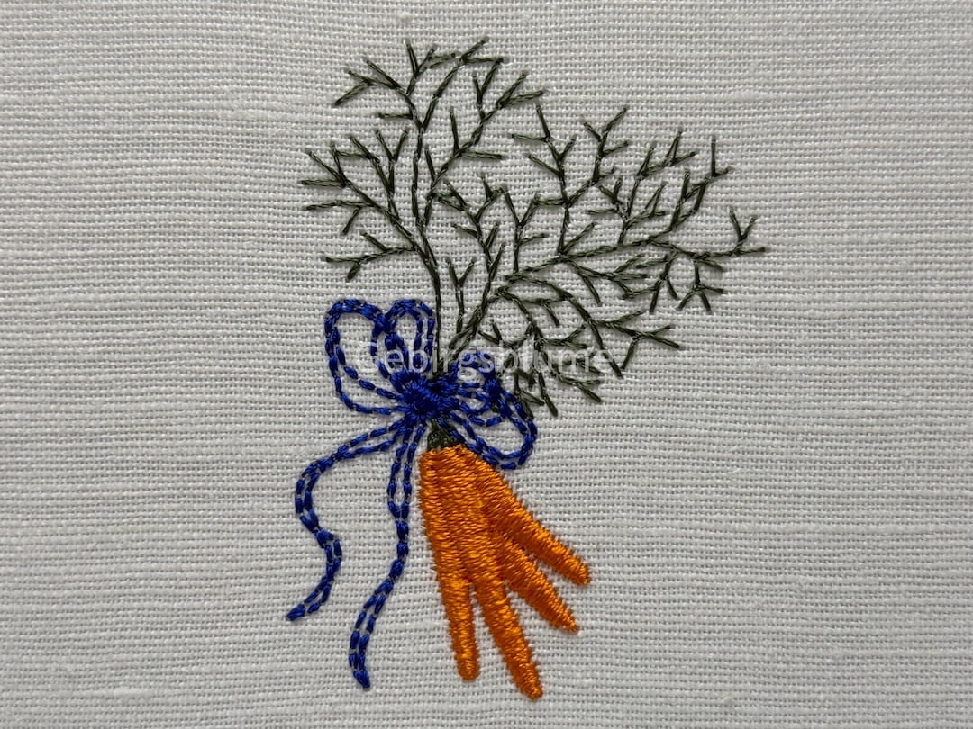 Carrot Machine Embroidery Design Size H2.50*w1.83in - Etsy