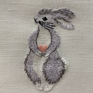 Ellie Rabbit Machine Embroidery Design Collection Lavender Rabbit Size ...