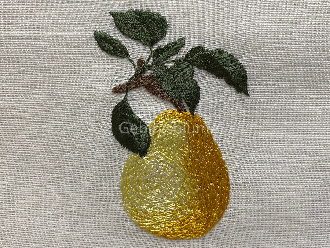 Pear Machine Embroidery Design ONE Size H3.52*w2.32in - Etsy
