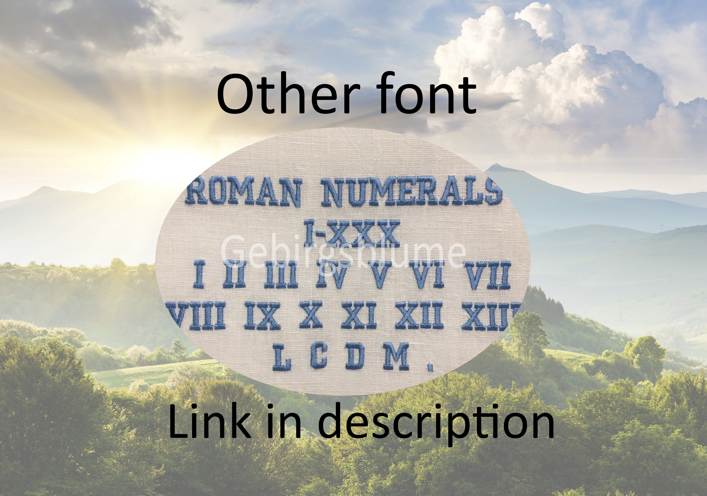 Roman Numerals Embroidery Font Instant Download 30 Numerals - Etsy Canada