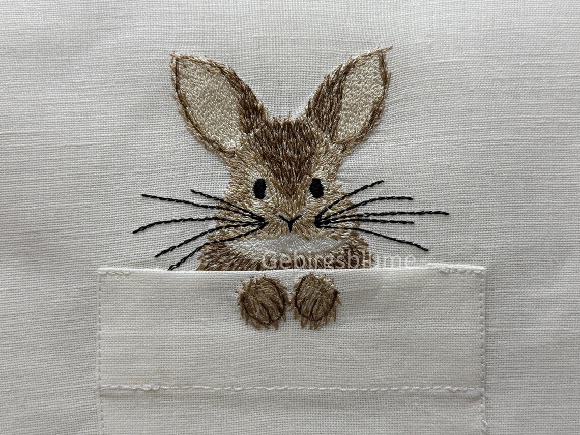 Rabbit Machine Embroidery Design for 4*4hoop - Etsy
