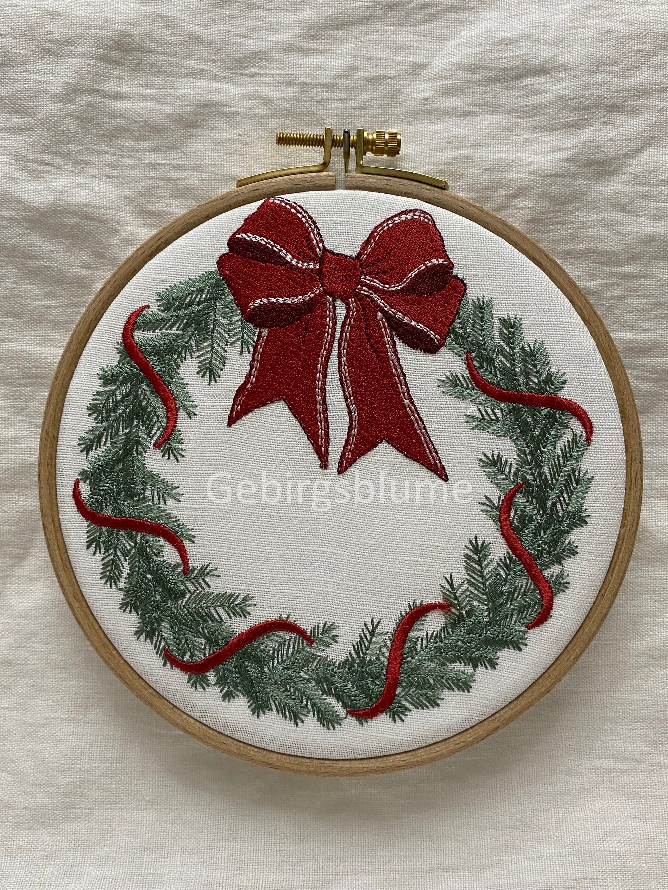 Wreath Machine Embroidery Design ONE Size H6.01"*w5.67in - Etsy