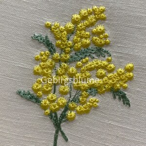 Mimosa Machine Embroidery Design Instant Download Digital File Size H3 ...