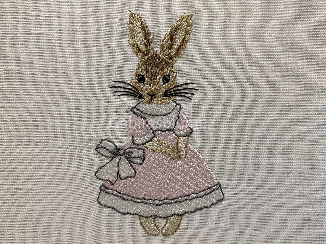 Rabbit Machine Embroidery Design ONE Size H3.80"*w2.17in - Etsy