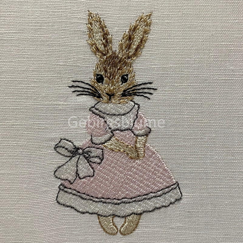 Rabbit Embroidery - Etsy