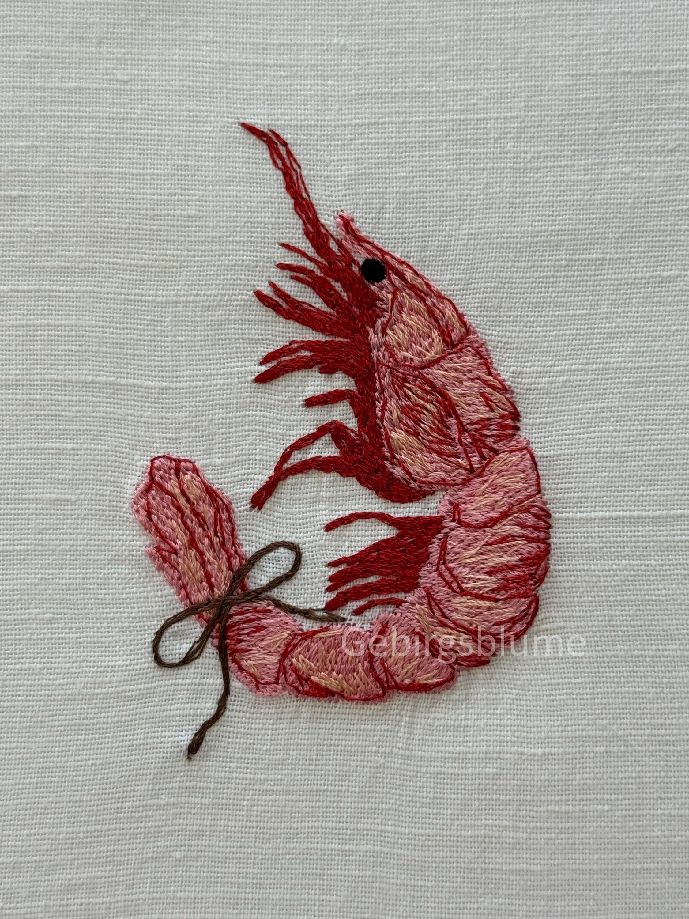 Shrimp Machine Embroidery Design Size H3.52*w2.33in - Etsy