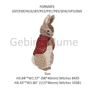 Peter Rabbit Embroidery Design Beatrix Potter Instant Download - Etsy