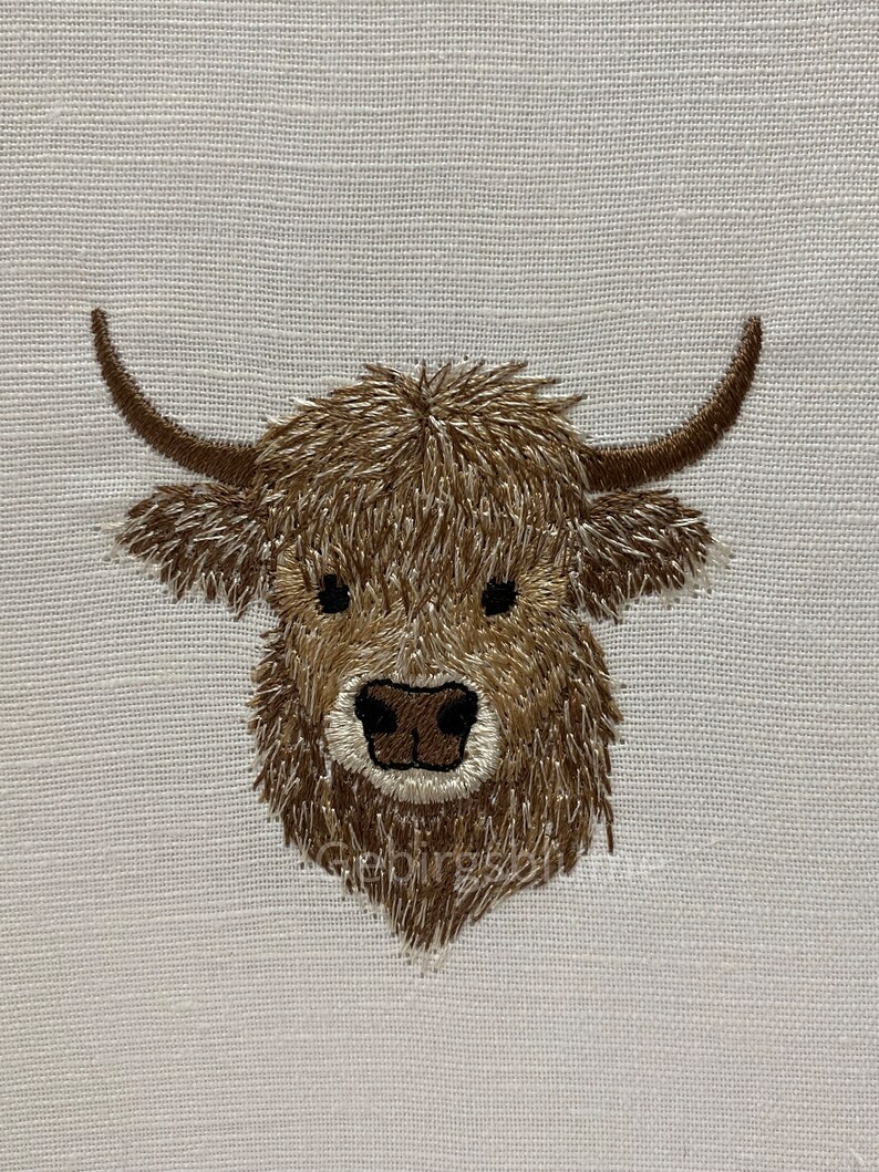 Highland Cow Embroidery Design Сhristmas Machine Embroidery Instant ...