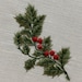 Mini Holly Machine Embroidery Design Holly Twig With Berries One Size ...