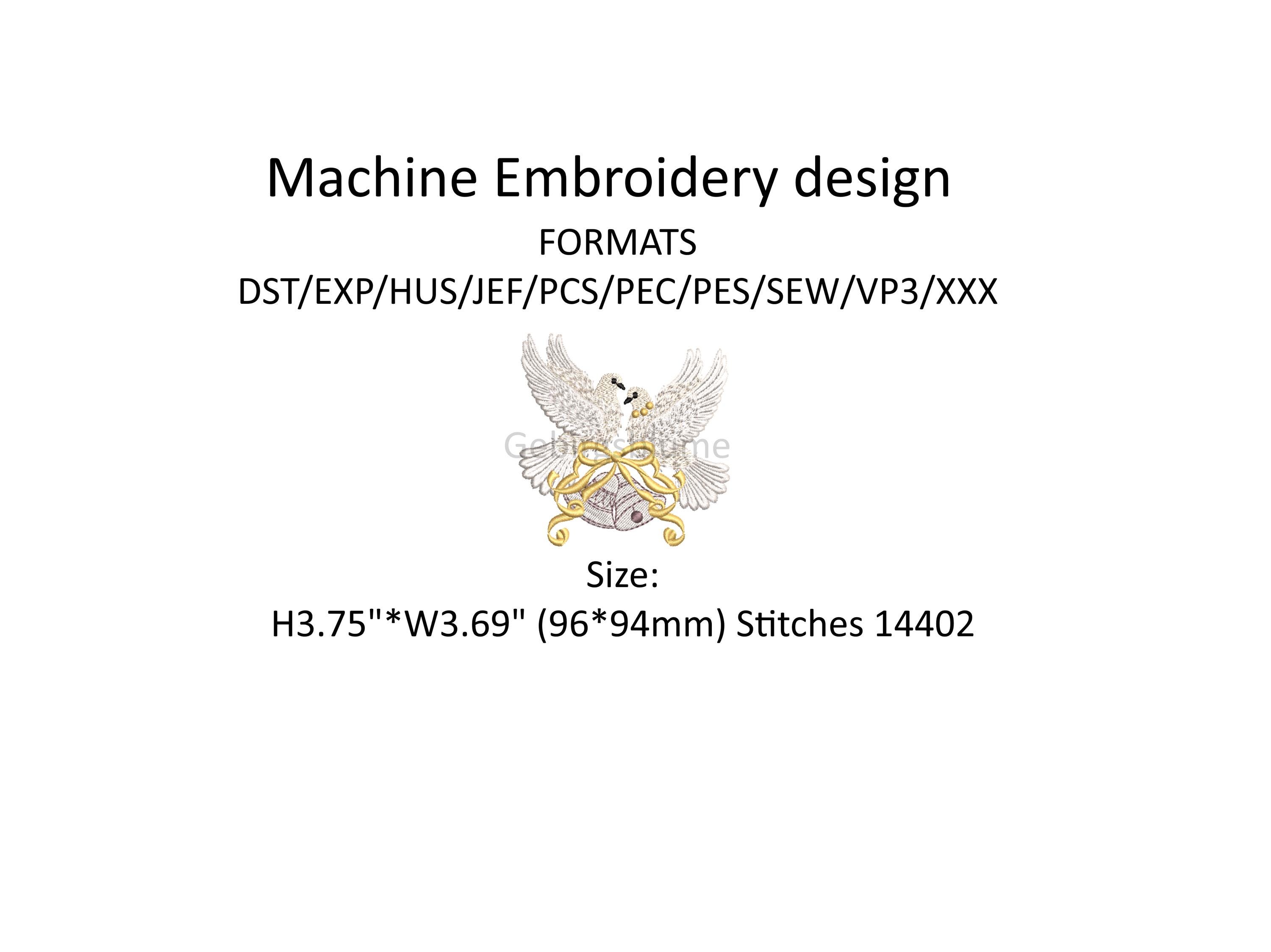 Turtle Doves Machine Embroidery Design Size H3.75*w3.69in - Etsy