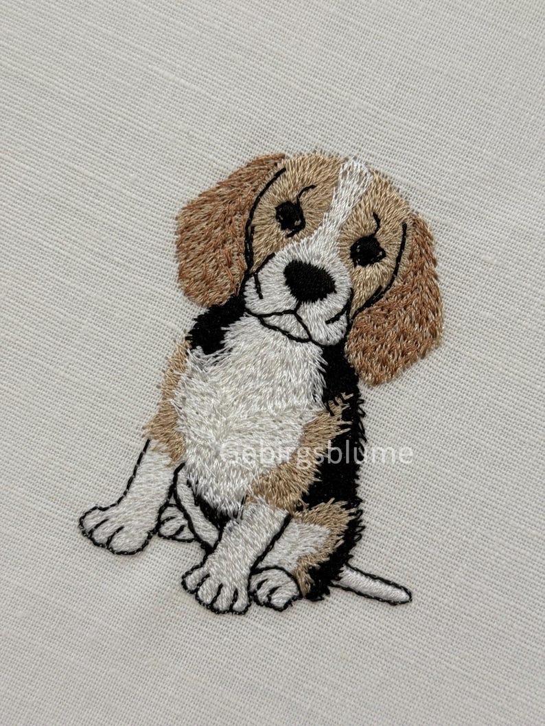 Beagle Machine Embroidery Design Size H2.96*w2.34in - Etsy