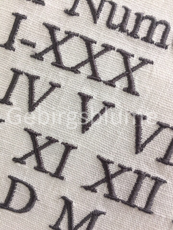 Roman Numerals Embroidery Font Instant Download 30 Numerals - Etsy ...