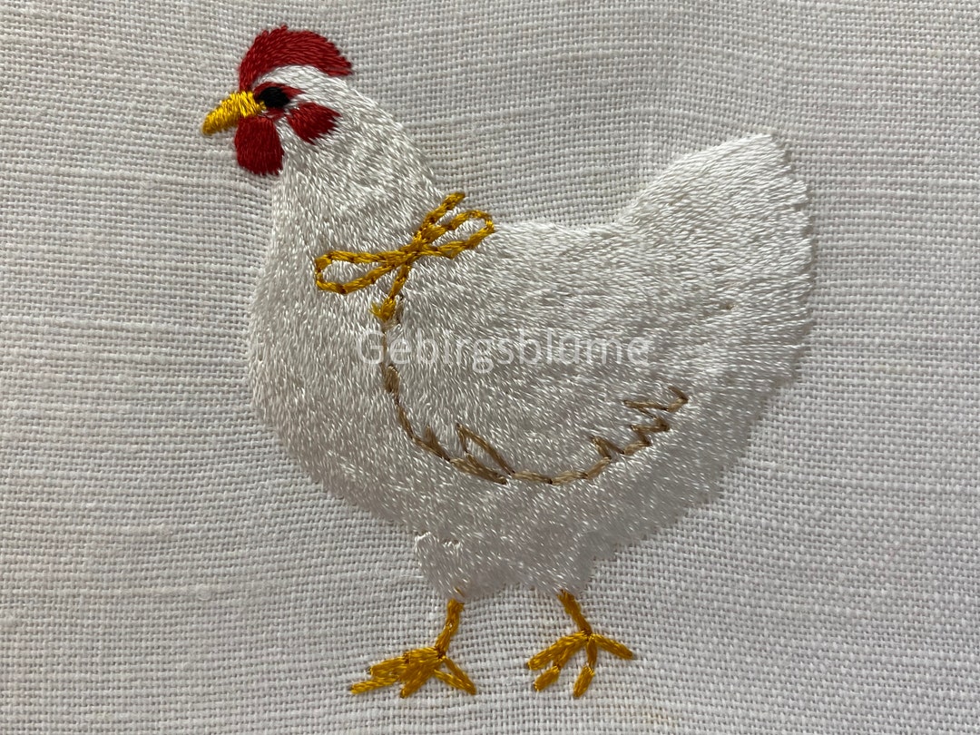 Chicken Machine Embroidery Design Size H2.63*w2.26" Digital File for 4* ...