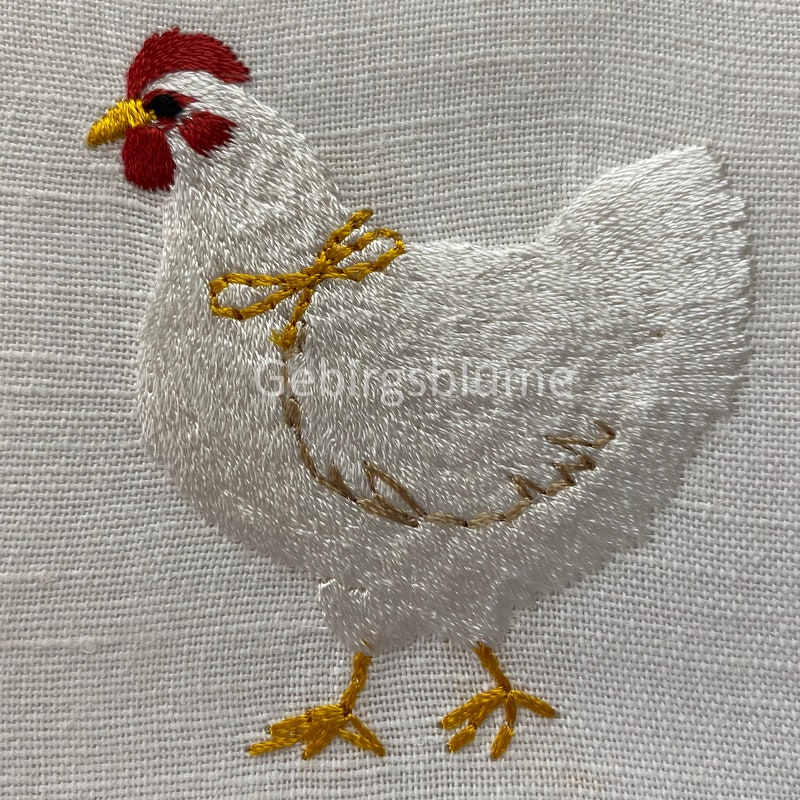 Chicken Embroidery - Etsy